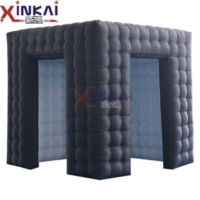 亚马逊热销inflatable photo booth双中门灯光广告展位摄影亭气模