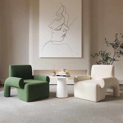 单人阳台款客厅网红接待休息区设计师桌椅洽谈沙发椅懒人组合休闲