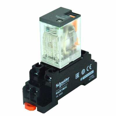 继电器中间RXM2LB2BD/DC24V/220V伏4ab/p7小型交流14脚8脚