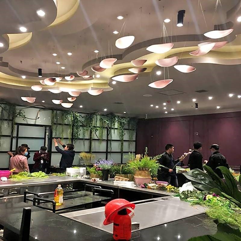 来图定制酒店大堂吊灯餐饮宴会厅挂饰灯美容院天花工程装饰灯具
