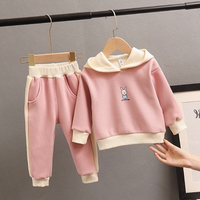 童装女童春秋装套装2023新款儿童春季宝宝洋派网红卫衣小女孩衣服