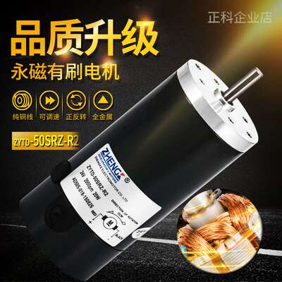 ZHENGK正科 ZYTD-50SRZ永磁微型电机马达12V/24V钢管电机高转速大