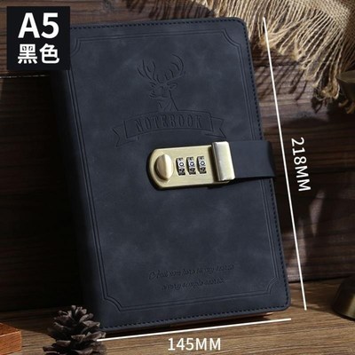 存单收纳夹带密码日记本成人带锁高颜值女孩男生小众本可贴照片