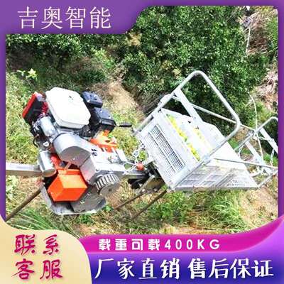 山地丘陵单轨运输车农用果园轨道运输机汽油茶园运输车陡坡轨道车