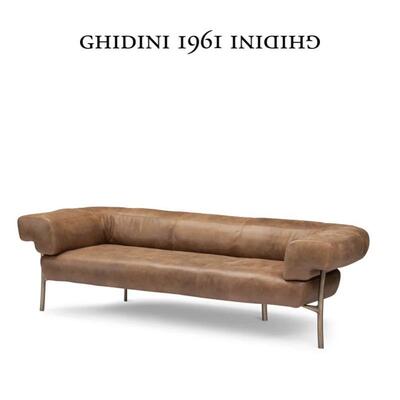 中古风小众款设计三人位休闲客厅沙发咖啡色北欧小户型Katana沙发