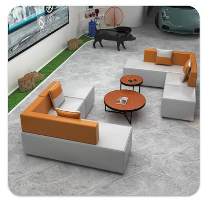 公司前台会客区接待区等候区休息区沙发商务酒店写字楼洽谈区沙发