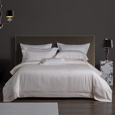 婚嫁厚织提花丨L-sevenstar七星高支全棉四件套柔美线条极简美学