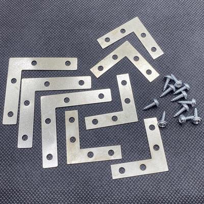 相框固定通用五金配件四孔L型角码三角铁画框边角连接直角固定器