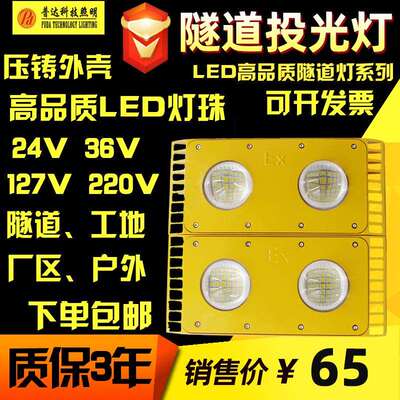 LED隧道投光灯led大功率台车工地矿用24V36V127V220V隧道照明灯