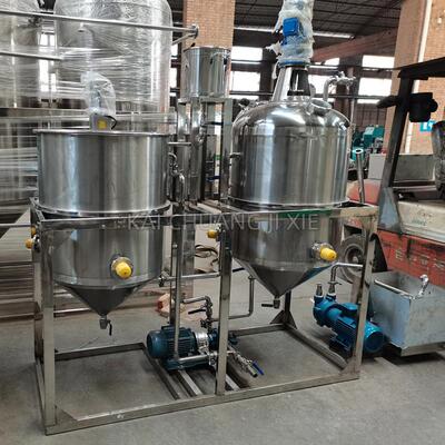油棕榈油脱色精炼 食用毛油精炼 多YUL功能菜籽花油精生炼罐设备