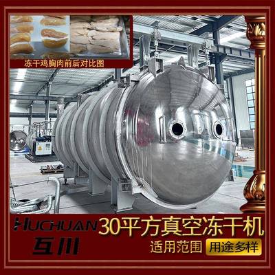 中小型真空冷冻干燥机肉粒高复水冻性干设备鸡胸肉整块冻干机