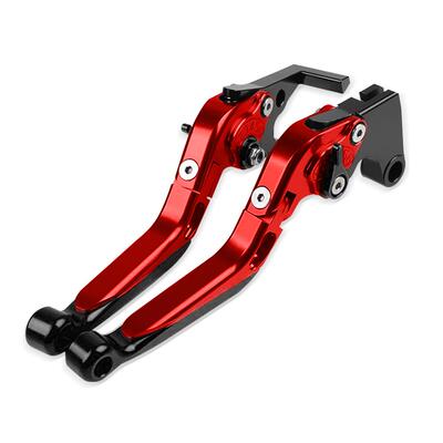 适用Italika125Z折叠拉长改装刹车手柄牛角手把折叠防摔拉杆配