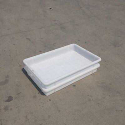 食品料盘方盘白色长方形塑NMG号胶2浅周转塑箱