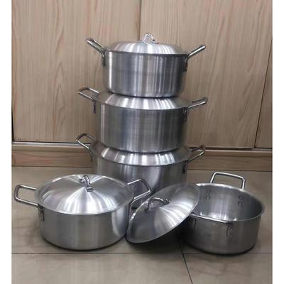 5PCS套装铝锅34CM,38CM,40CM,44CM,48CM