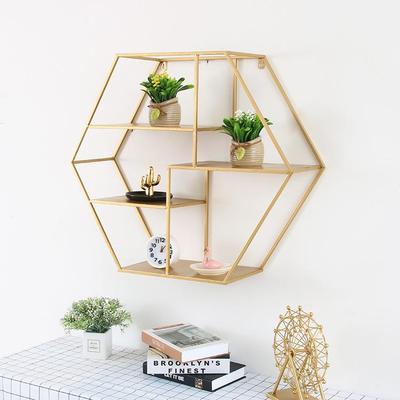 创意简约北欧装饰置物架家居软装客厅墙壁装饰壁挂铁艺收纳架