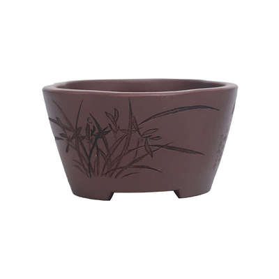 应小清精品紫砂花盆宜兴高档带底拖海棠菖蒲多肉雀梅金弹子植物盆