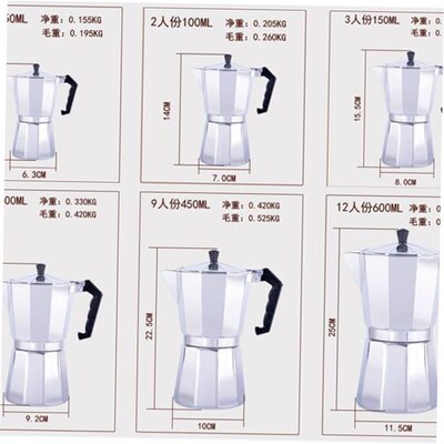 Coffee Maker Aluminum Mocha Espresso Percolator Pot colours