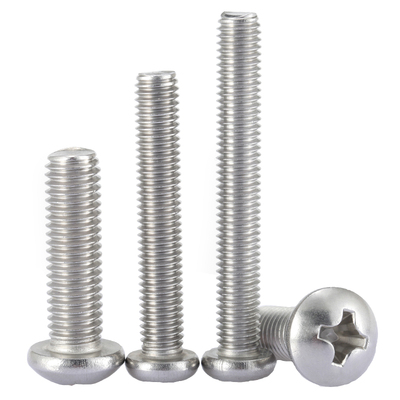 M5M6盘头螺钉304不锈钢PM十字圆头螺丝*6x8x10x12x14x18x20x100mm
