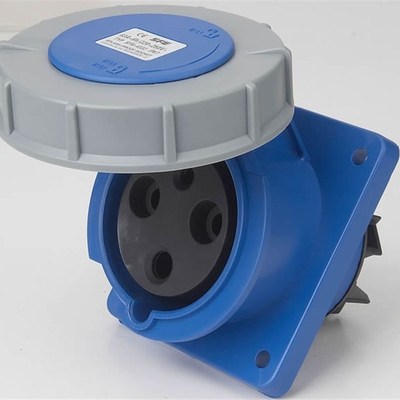 SFE上丰防水工业插座SFN-4432 125A 三极暗装斜座 IP67 三芯插座