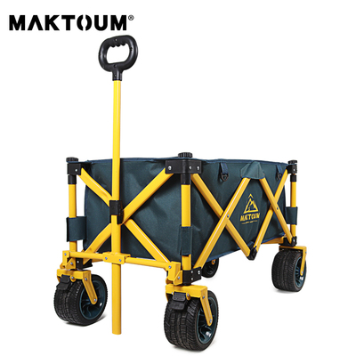 马科途MAKTOUM静音橡胶轮营地露营郊游野餐推车户外手拉车野营车