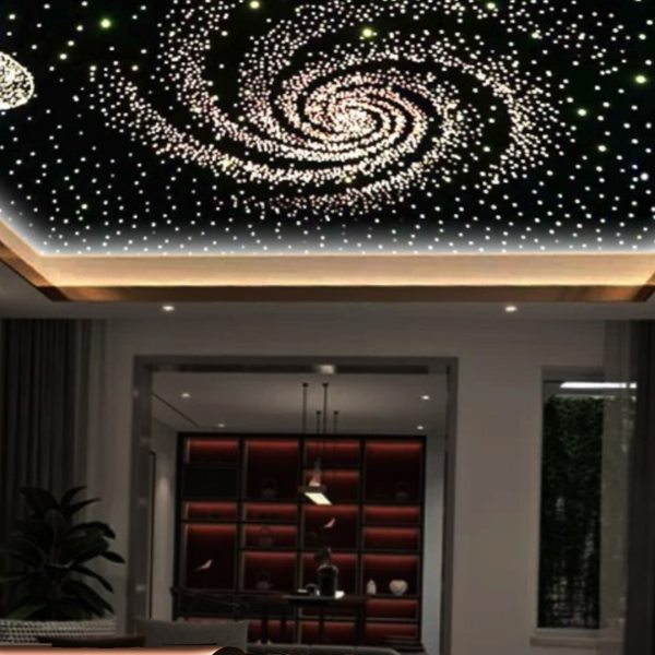 新品动态星空顶天花板满天星吊顶光纤灯酒吧影音室简约装饰卧室