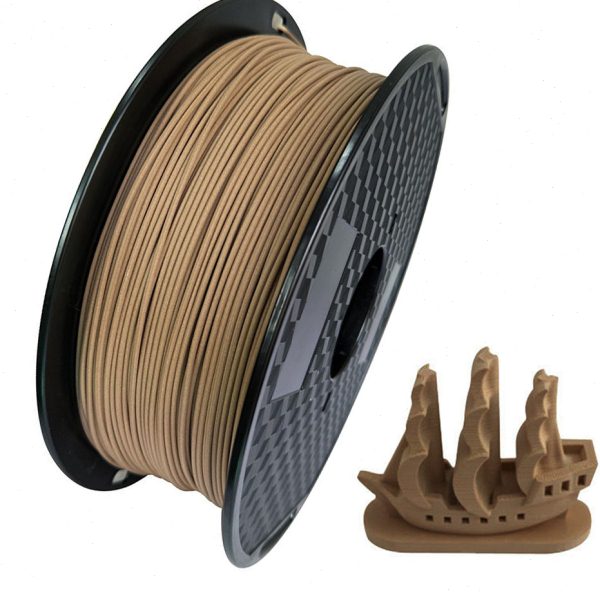 3d打印机耗材 wood木塑pla材料 1.75mm 木色 3d打印线材 500g 1kg