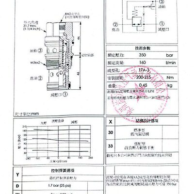 台湾WINNER螺纹插装阀PP17A30W8比例先导溢流阀PRA-8A-2D-A-L-74
