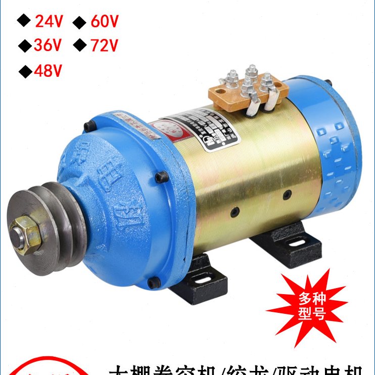 直流电动机大棚卷帘机电机48V60V机械设备改装绞龙水闸门直流电机