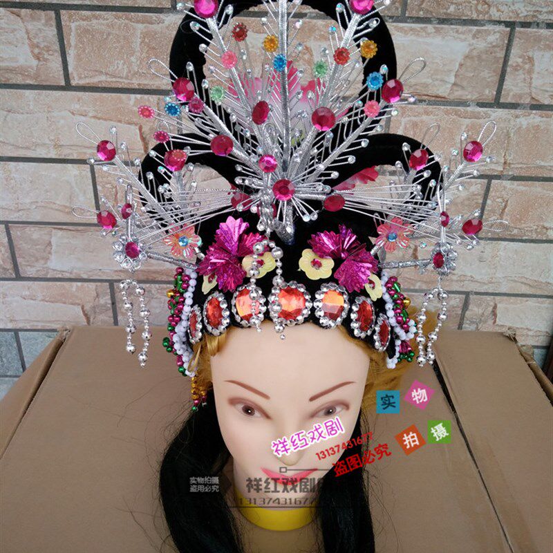 戏剧戏曲舞蹈影视影楼古装小姐仙女花旦青衣假发头套古代用品头饰