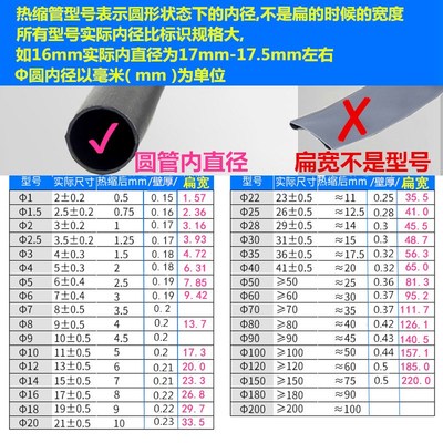 热缩管绝缘套管2倍收缩双色万能接线管电工接线家用数据线保护套