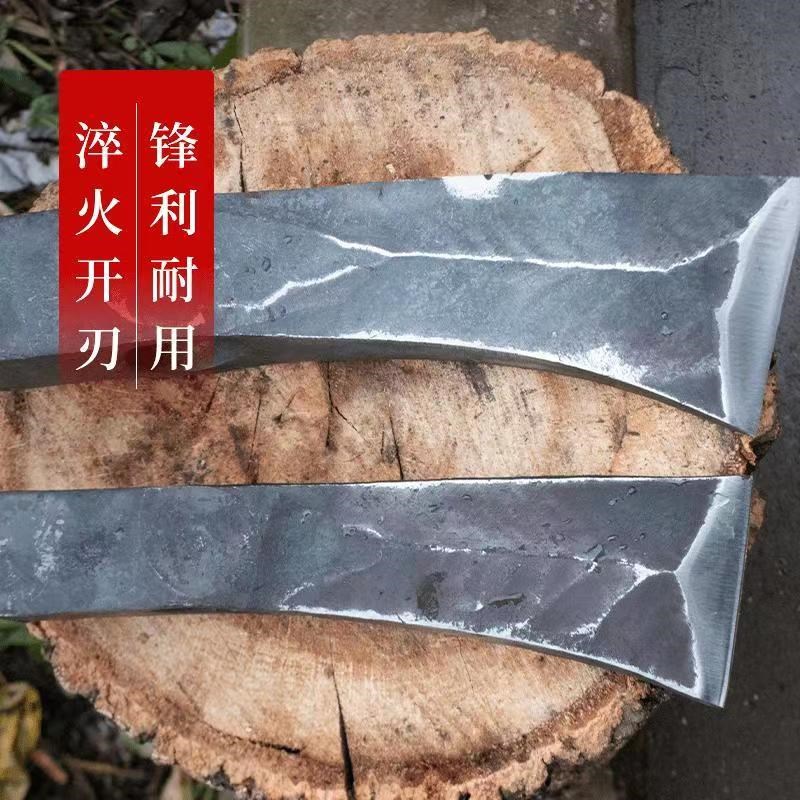 轨道钢手工锻打斧头家用砍柴砍树劈柴斧多功能开山伐木斧子木工斧