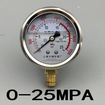 抗震 油压表 耐震压力表 YN-60 25MPA 3500PSi YTN60