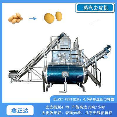 厂家直销小土豆爆皮机黄桃葡萄蒸汽去皮机果蔬脱皮设备