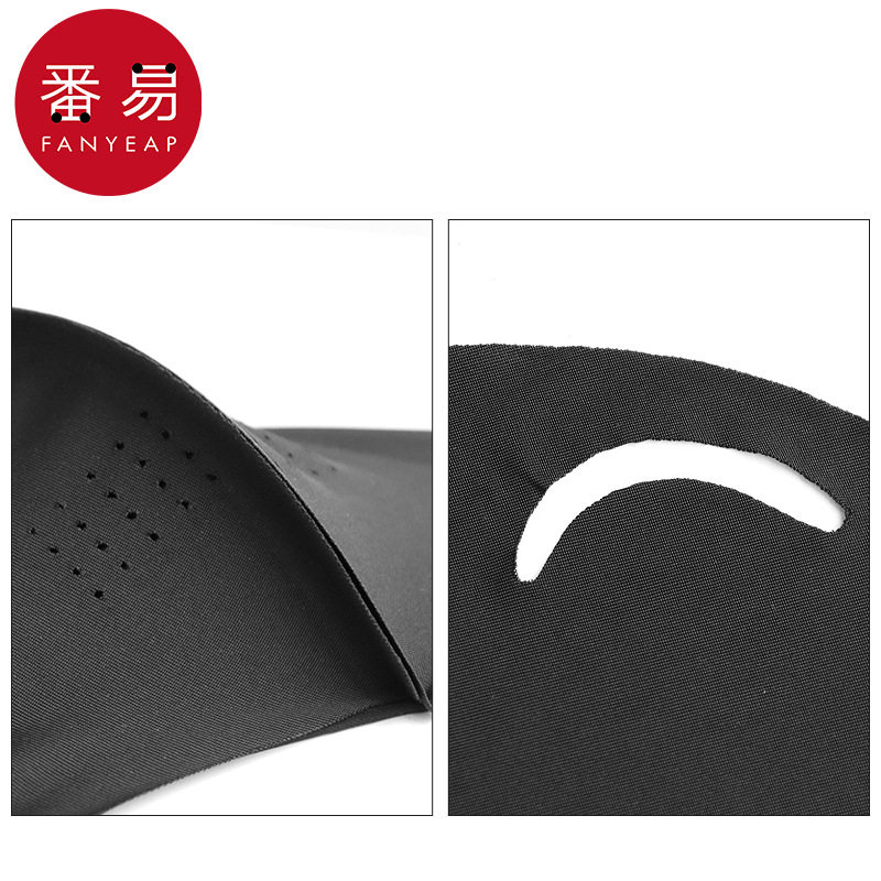 口罩/防晒A1zzn001-口罩薄款透气夏季黑色遮阳遮半脸面罩工具