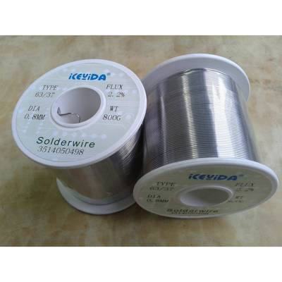 焊锡丝，有铅锡丝，含锡量50%，0.8MM/1.0MM，熔点低，光亮，800G
