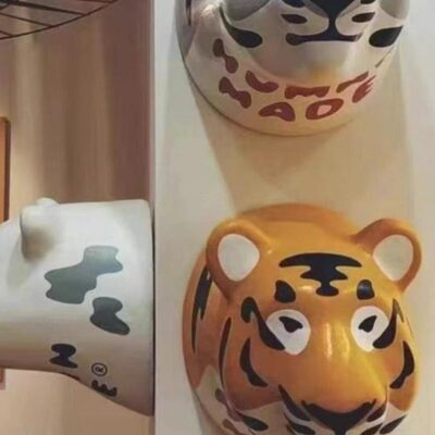 humanmade北极熊头老虎头壁挂装饰个性创意家居饰品雕塑日潮摆件