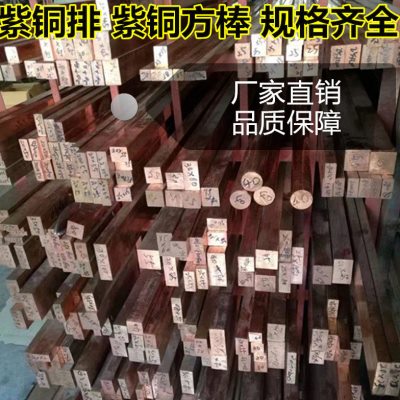 T2紫铜排板 红铜排板 纯铜条板 散热铜板 接地铜排 厚8*100*100mm