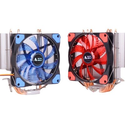 12CM4铜管CPU散热器2011多平台电脑风冷散热器1700 i7 i5静音风扇