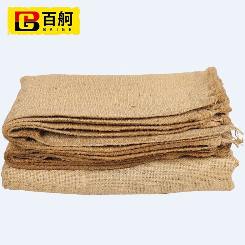 百舸防汛麻袋麻布袋抗洪建筑工地铺路防滑全新料10个装60*90可装