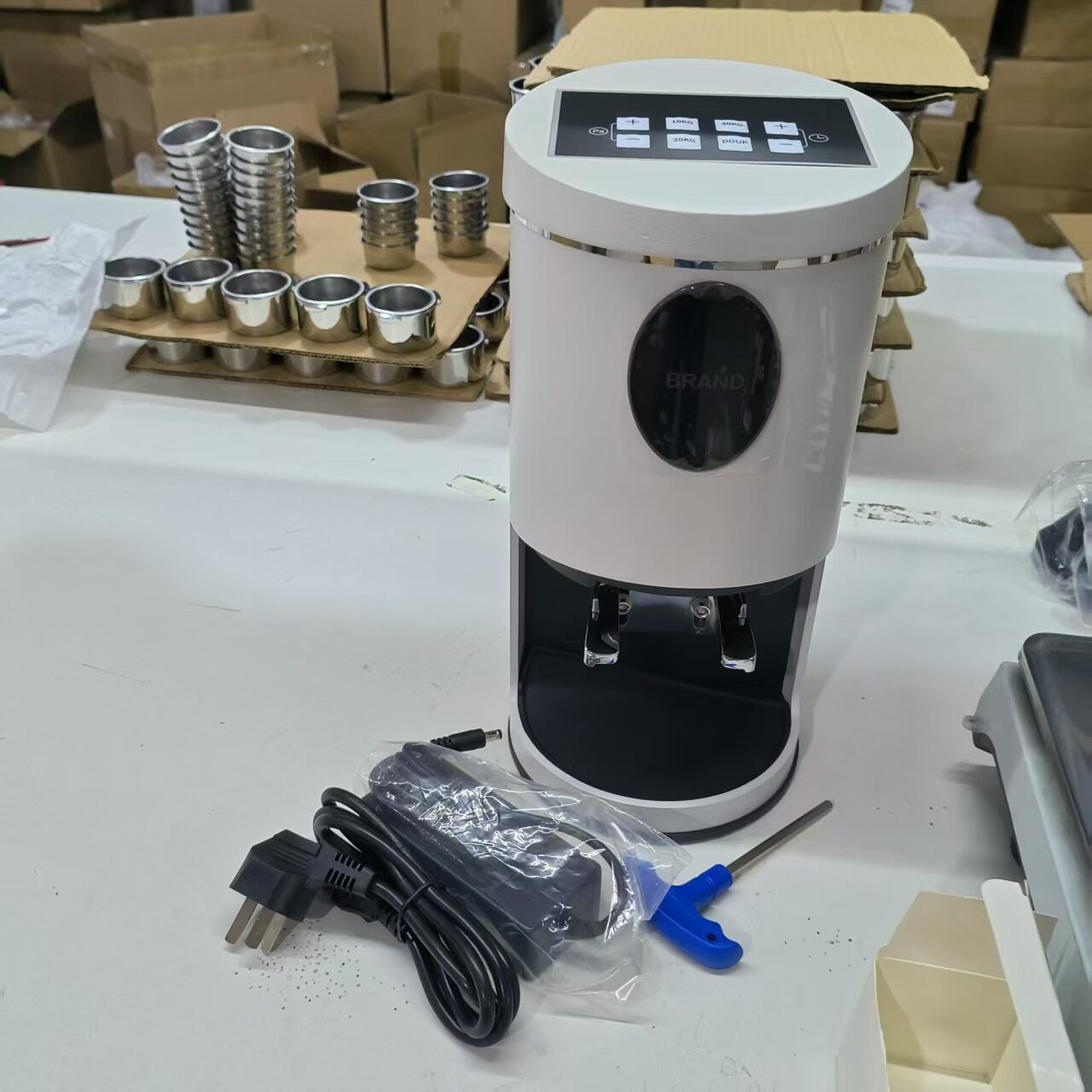 厂家批发58mm咖啡压粉器静音电动压力可调恒力全自动填压咖啡压粉