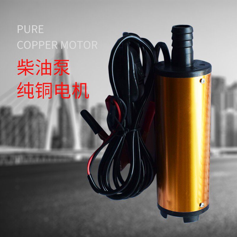 抽油泵 柴油12v24伏通用电动小型自吸泵静音抽油抽水泵便携加油枪
