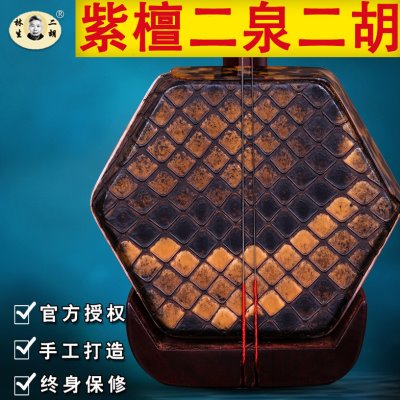 陆林生五星紫檀二泉二胡苏州民族乐器学习演奏送全套配件
