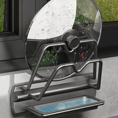 放菜板子置挂厨房锅盖架壁挂式收纳神器置物架砧板案板免打孔粘板