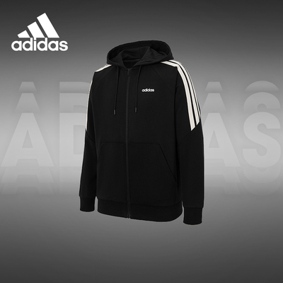 阿迪达斯连帽外套男装春季新款