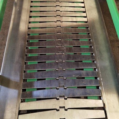 平顶链输送线 304.8宽不锈钢转弯平顶链酒箱包装流水线链板输送机