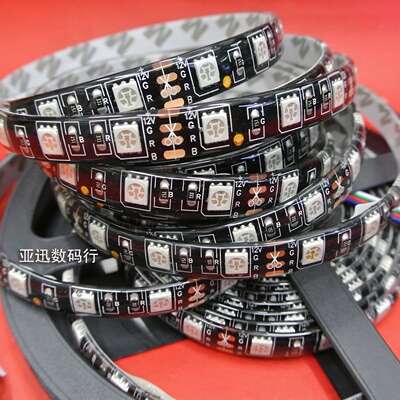 贴片12v七彩高亮滴胶防水灯带