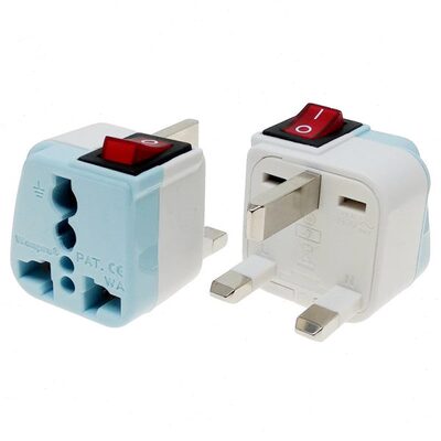 Wonpro稳不落带开关插座新加坡中国香港澳门英标万用转换插头13A