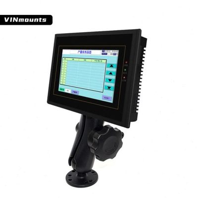 农机工业显控车载支架VESA75x75孔位仓储叉车数据终端球头支架