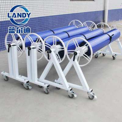 厂家 泳池盖布白色转盘卷膜器盖膜收卷器快速收放cover reel