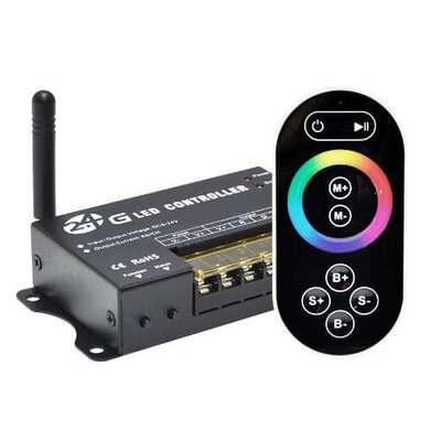 RF2012.4G触摸遥控RGB七彩控制器LED灯带灯条大功率调光智能调光
